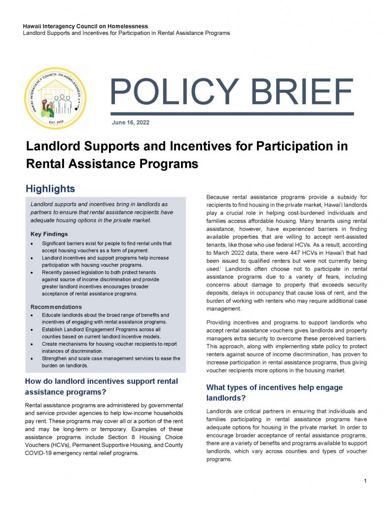 Statewide Office on Homelessness and Housing Solutions (SOHHS) | Policy ...